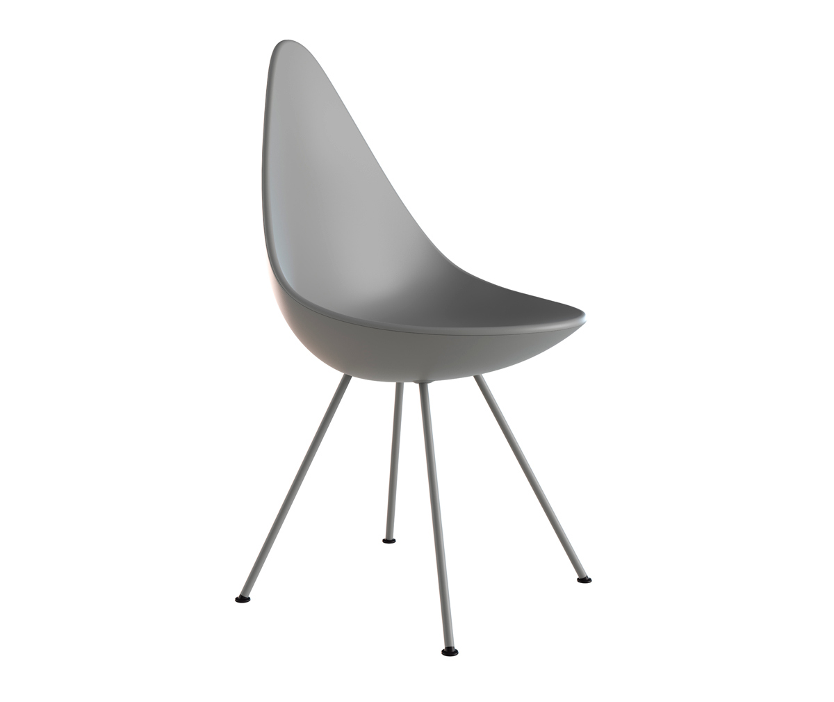 Fritz Hansen Drop Chair, Grey/Grey | Vepsäläinen