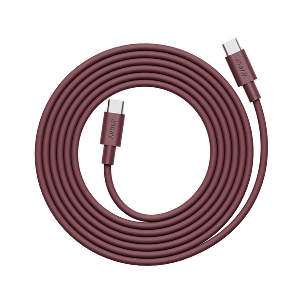 Avolt Cable 1 -kaapeli, mulberry red / Avolt x Bauhaus-Archiv | Vepsäläinen