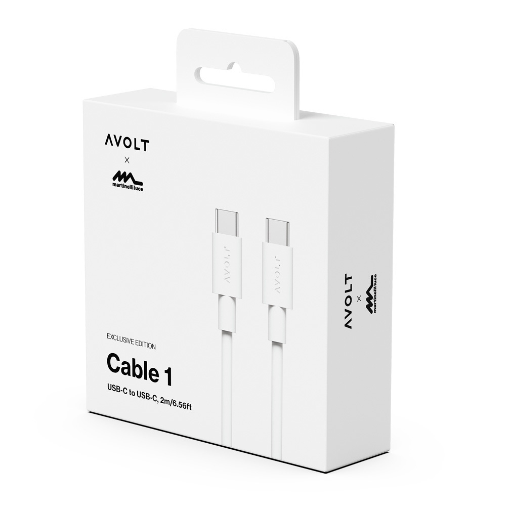 Avolt Cable 1 -kaapeli, opal white / Avolt x Martinelli Luce | Vepsäläinen