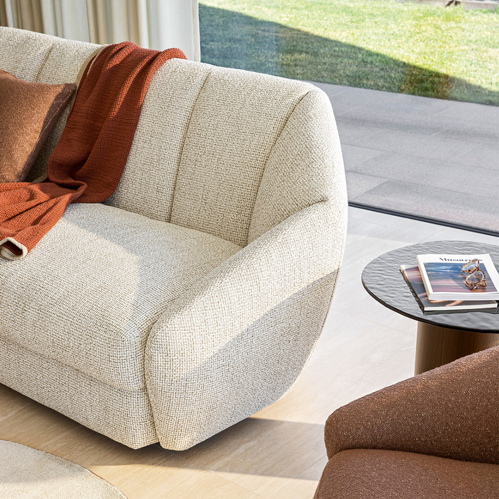 Calligaris Jill-sohva, Bouclé-kangas hemp | Vepsäläinen