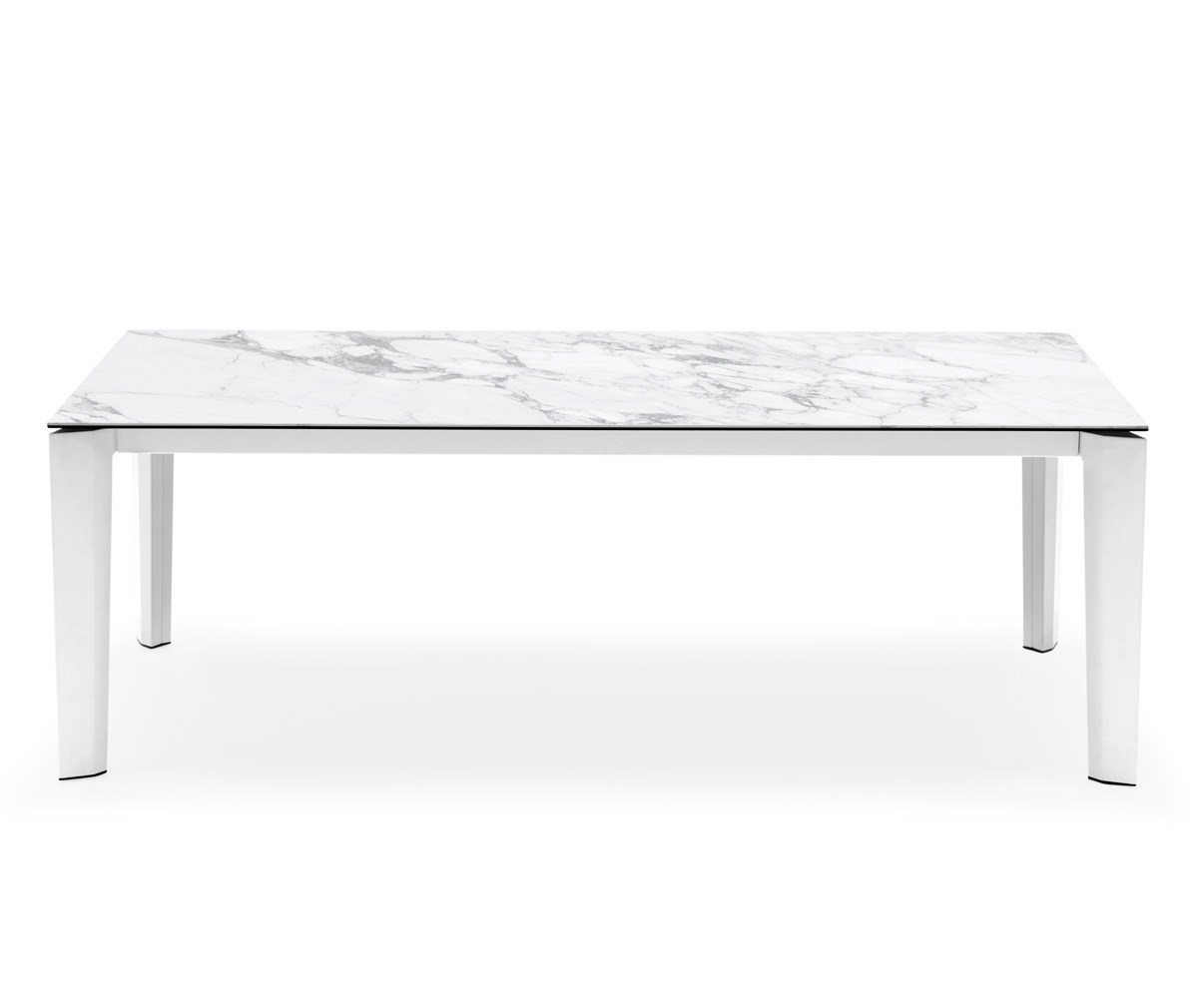 Calligaris Delta Extendable Dining Table, Ceramic Marble/White ...