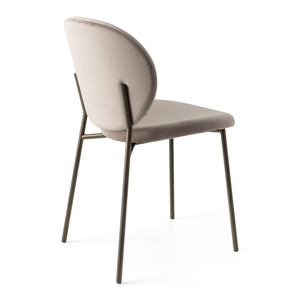 Calligaris Ines Chair, Sand Velvet/Bronze | Vepsäläinen