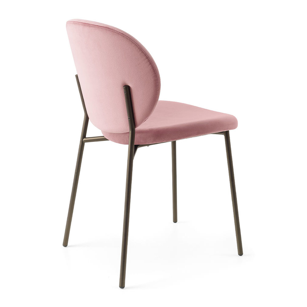 Calligaris Ines Chair, Pink Velvet/Bronze | Vepsäläinen