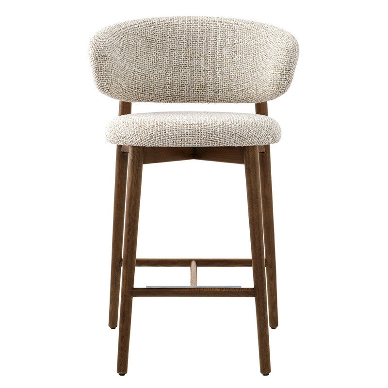 Calligaris Oleandro Bar Stool, Smoke/Bouclé Hemp | Vepsäläinen
