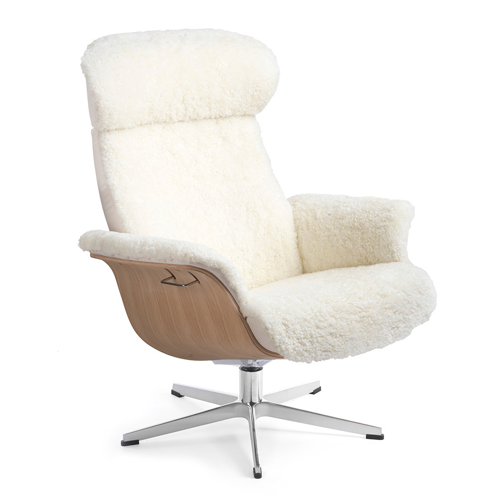 Conform Timeout-nojatuoli, lampaannahka Offwhite / tammi | Vepsäläinen