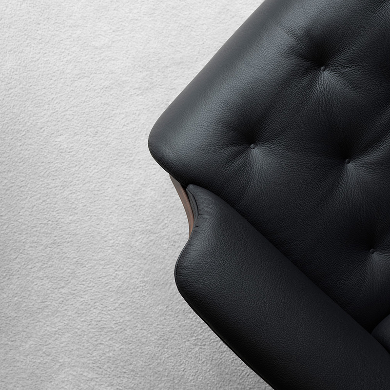 Conform Timeout-nojatuoli, Fantasy-nahka musta/pähkinä | Vepsäläinen