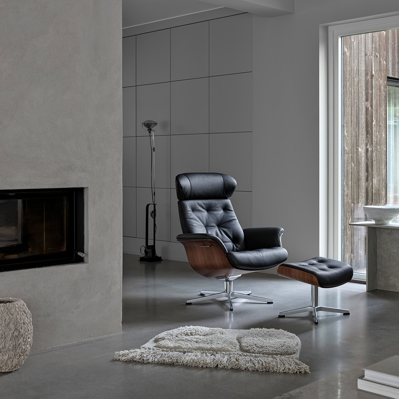 Conform Timeout-nojatuoli, Fantasy-nahka musta/pähkinä | Vepsäläinen