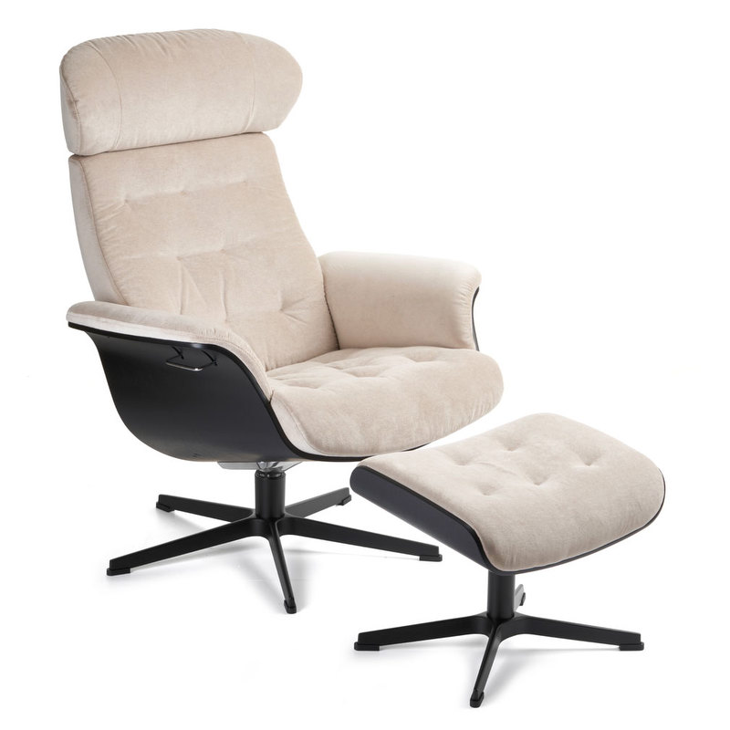 Conform Timeout-nojatuoli, Trapani-kangas Sand/musta | Vepsäläinen