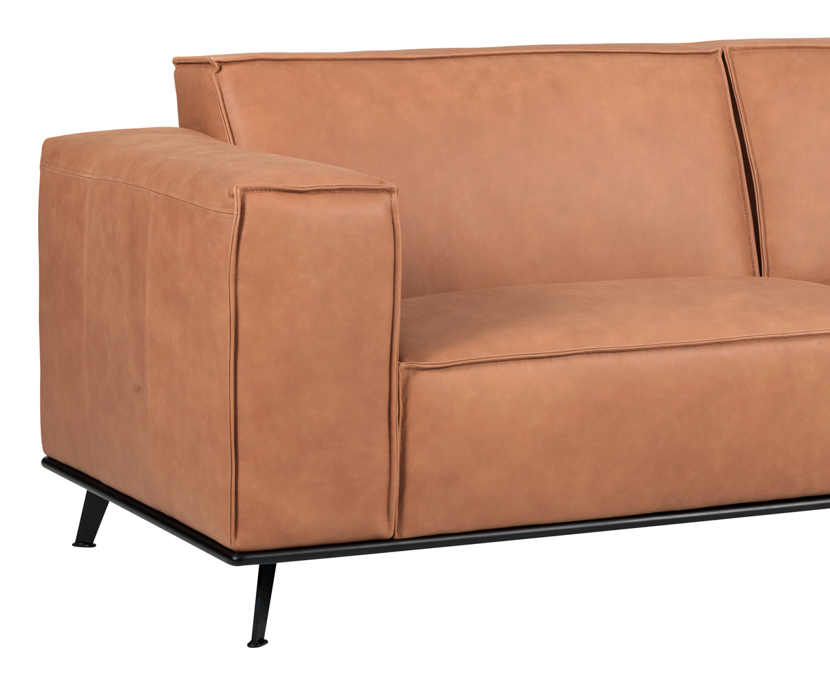 Furninova Piemonte Sofa, Cognac Bergamo Nature Leather | Vepsäläinen