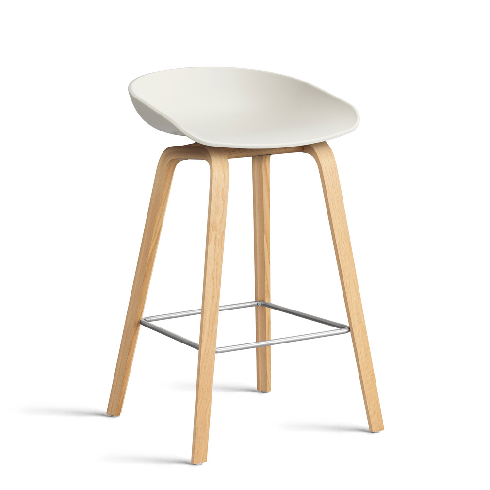HAY About A Stool AAS 32 -baarijakkara, melange cream / tammi | Vepsäläinen
