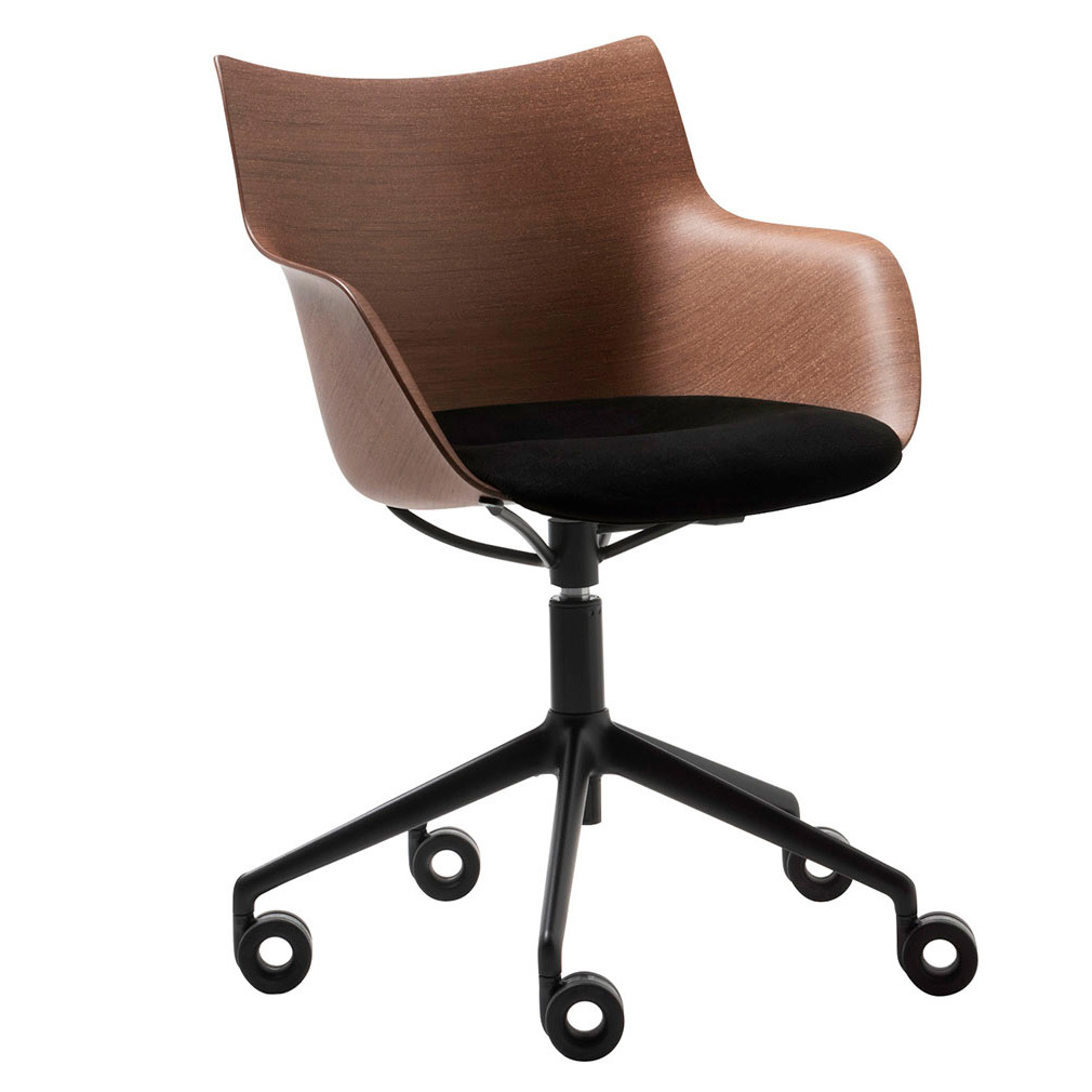 Kartell Q/Wood-työtuoli, tumma pyökki/musta | Vepsäläinen