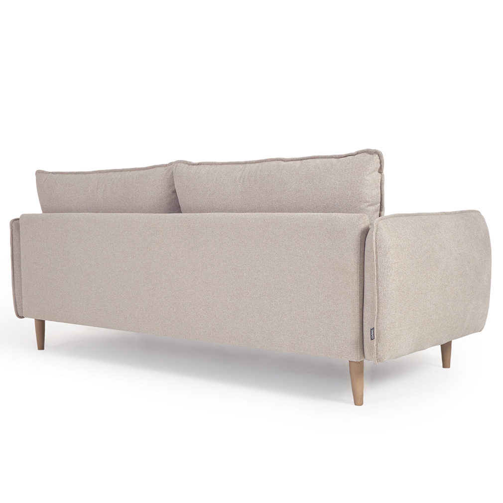 Kave Home Carlota-sohva, beige/pyökki | Vepsäläinen