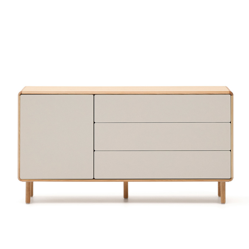 Kave Home Anielle-senkki, saarni / harmaa | Vepsäläinen