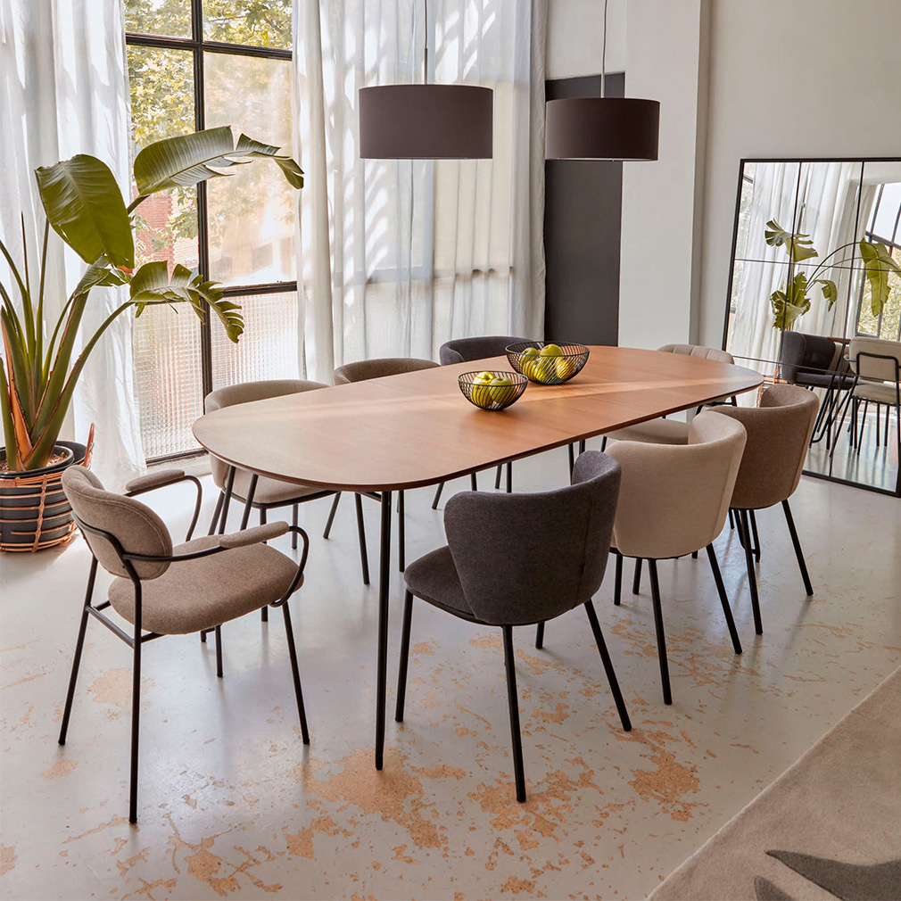 Kave Home Ciselia-tuoli, beige chenille-kangas | Vepsäläinen