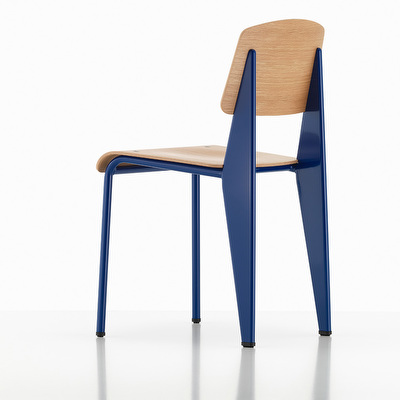 Vitra Standard-tuoli, light oak / bleu marcoule | Vepsäläinen